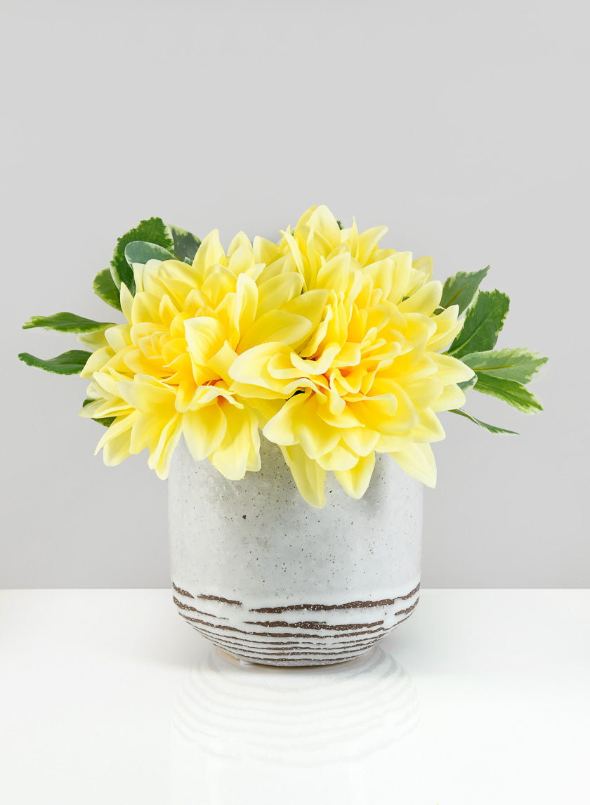 5.5in Tall Artisan Rustic White Pot – Jamali Garden